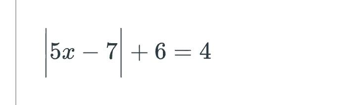 Solved 5x – 7 + 6 = 4 - 4 | Chegg.com