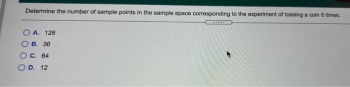 Solved Determine the number of sample points in the sample | Chegg.com