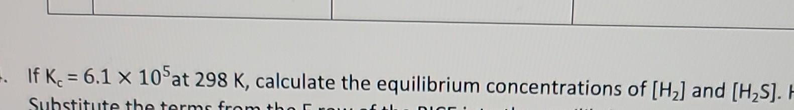 Solved Complete the RICE table for the above reaction using | Chegg.com