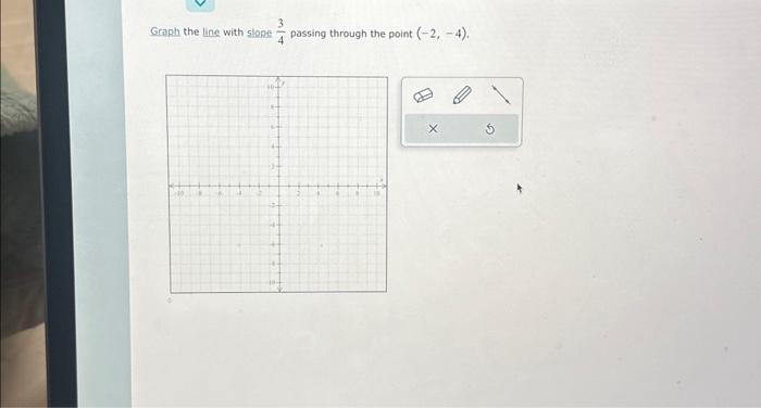 Solved Graph the line with slope 43 passing through the | Chegg.com