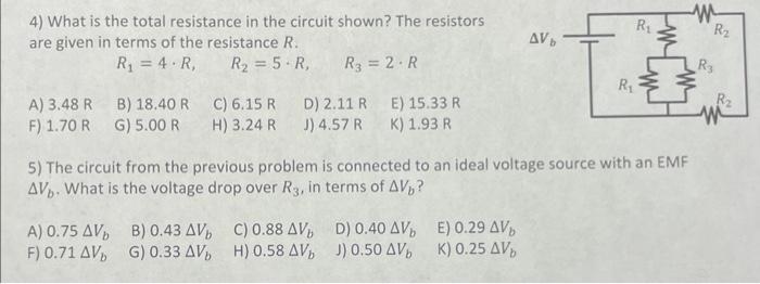 Solved 4) What is the total resistance in the circuit shown? | Chegg.com