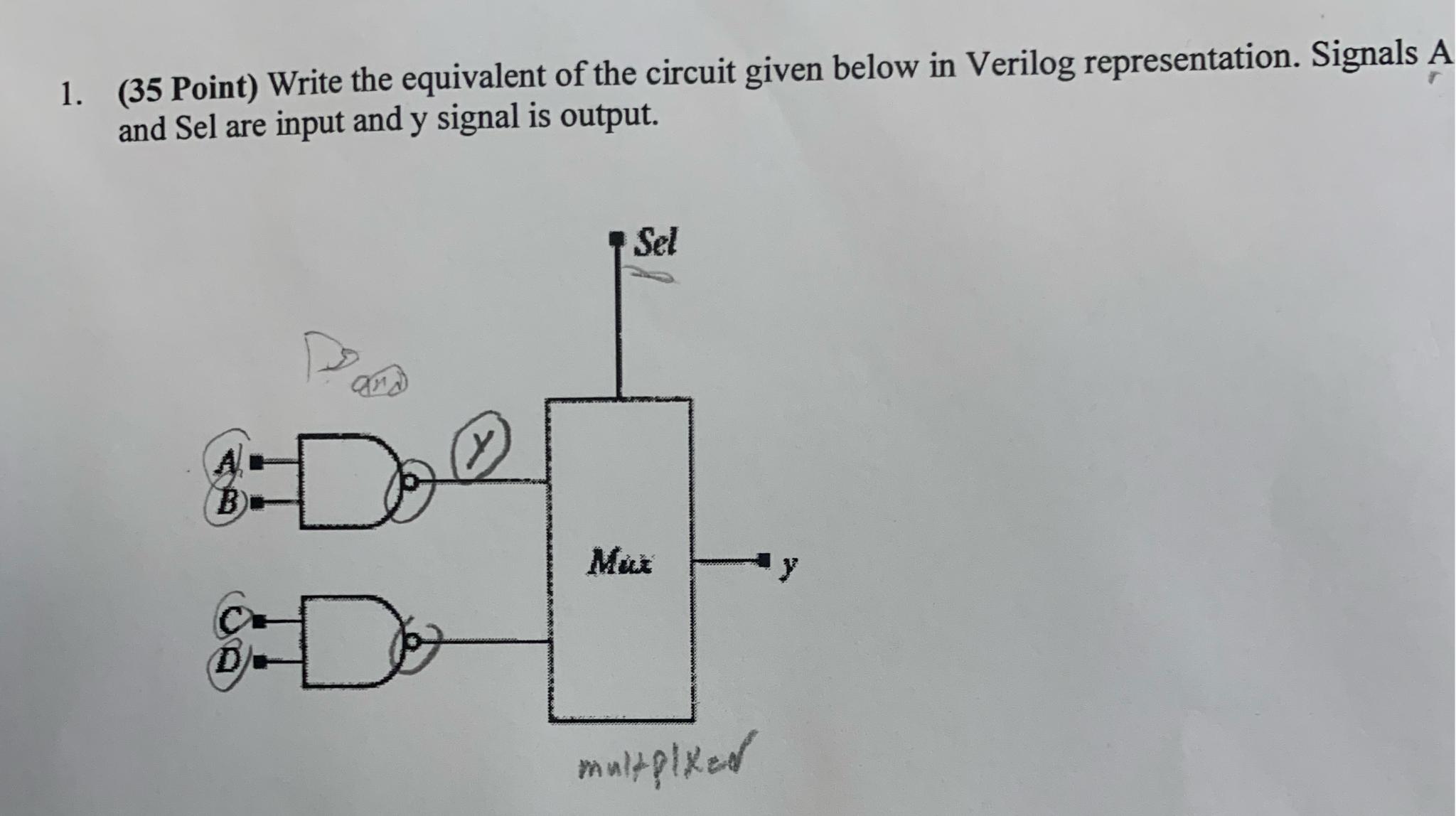 Solved (35 ﻿Point) ﻿Write the equivalent of the circuit | Chegg.com