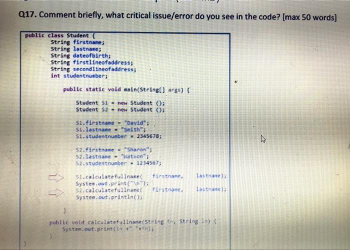 Solved Q17. Using Java onlyIts the same code, I just took | Chegg.com