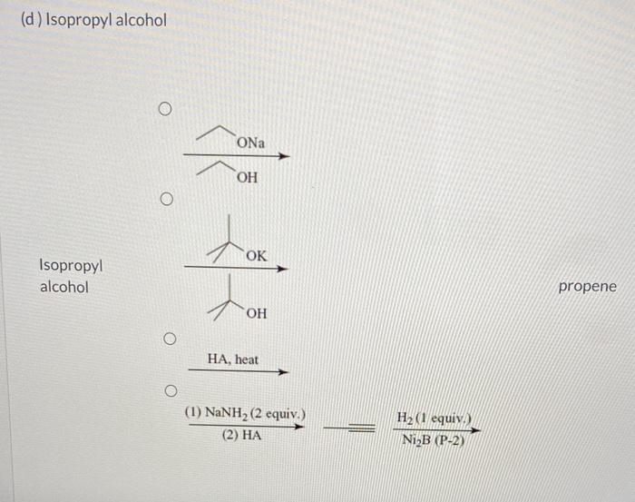 Solved Outline a synthesis of propene from each of the | Chegg.com