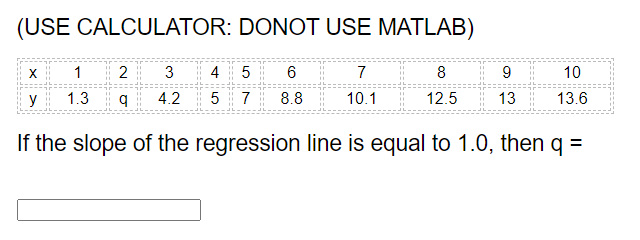 Solved (USE CALCULATOR: DO NOT USE MATLAB)If the slope of | Chegg.com