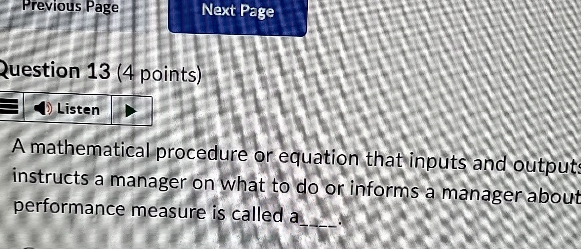 Solved Previous PageNext Page2uestion 13 (4 ﻿points)ListenA | Chegg.com