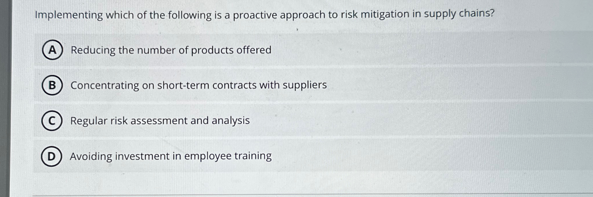 Solved Implementing which of the following is a proactive | Chegg.com