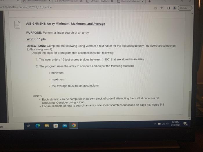 Solved Assignment Array Minimum Maximum And Average