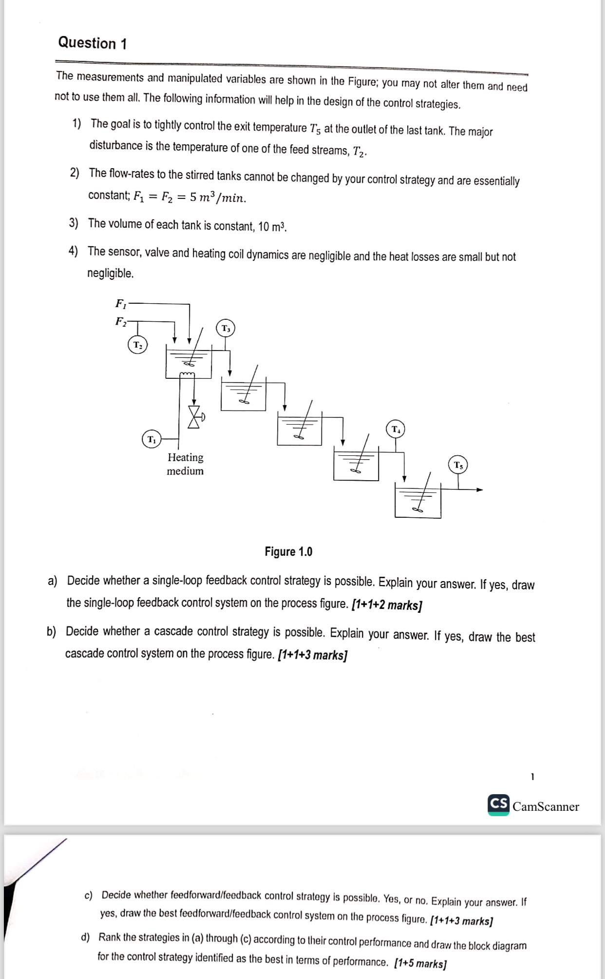 Solved Question 1The measurements and manipulated variables | Chegg.com