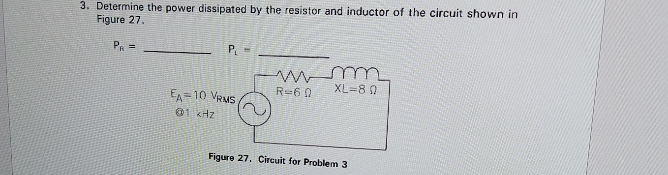 Solved Determine the power dissipated by the resistor and | Chegg.com