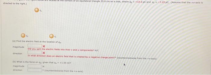 Solved directed to the right.) 96 direction 9c at the | Chegg.com