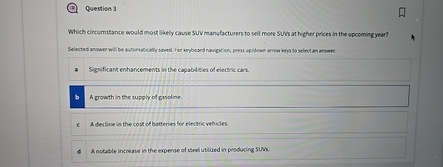 Solved Question 3Which circumstance would most likely cause | Chegg.com