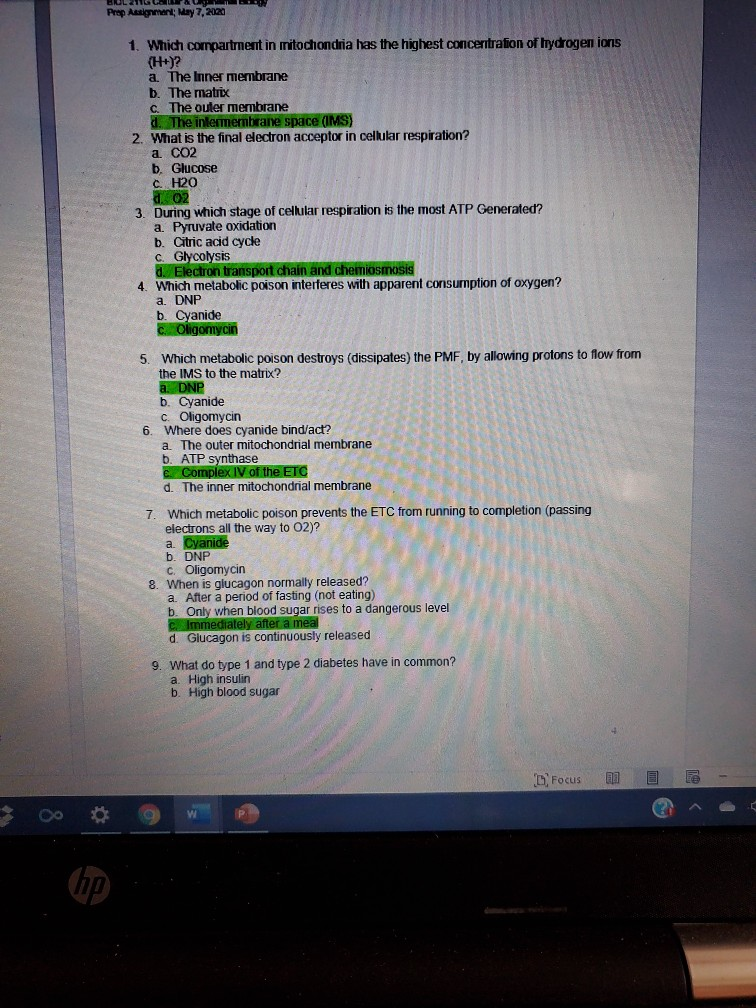 Solved hello can someone please check my answers and if any | Chegg.com