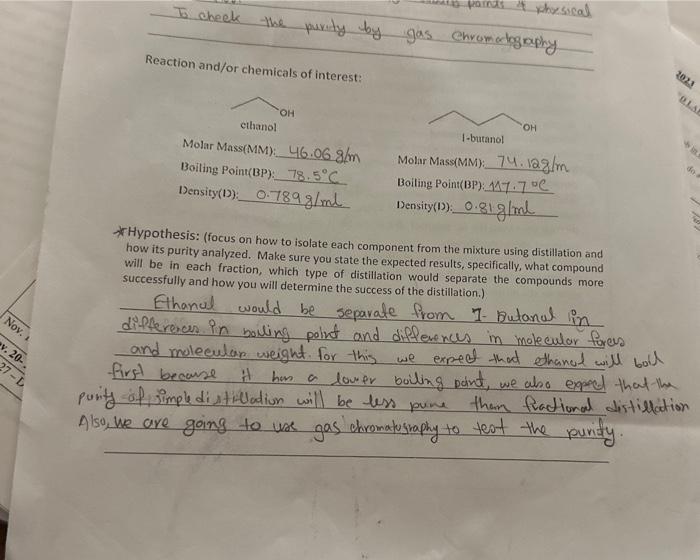 Use the given data of original sample of GC result | Chegg.com