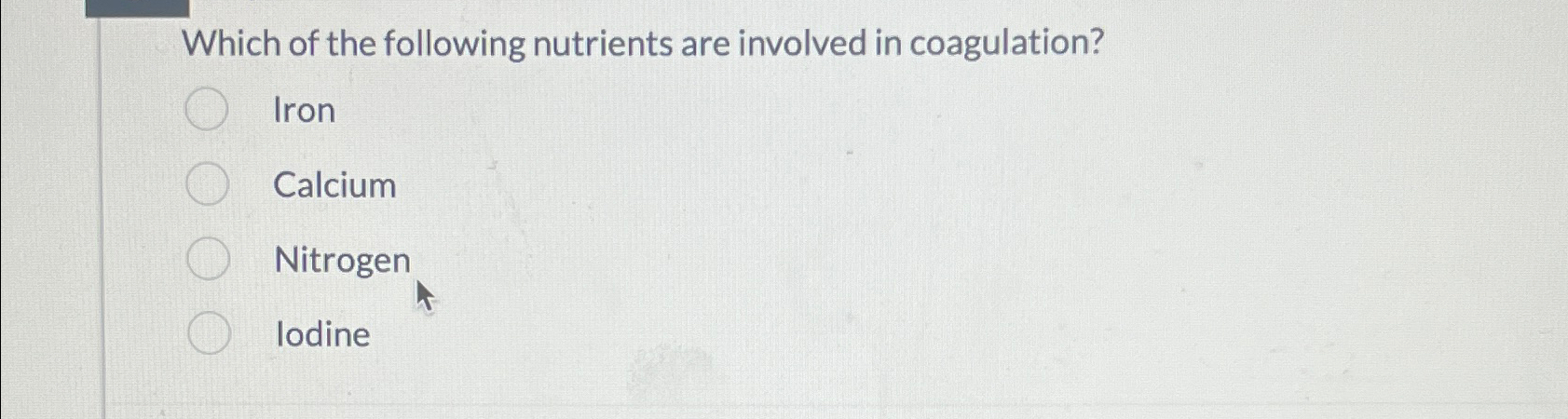 Solved Which of the following nutrients are involved in | Chegg.com