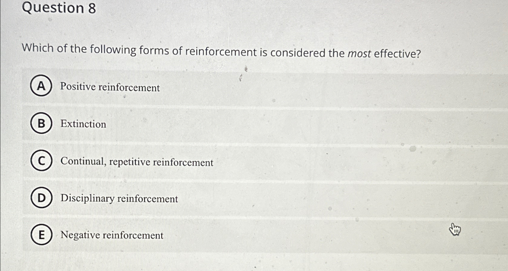 Solved Question 8Which of the following forms of | Chegg.com