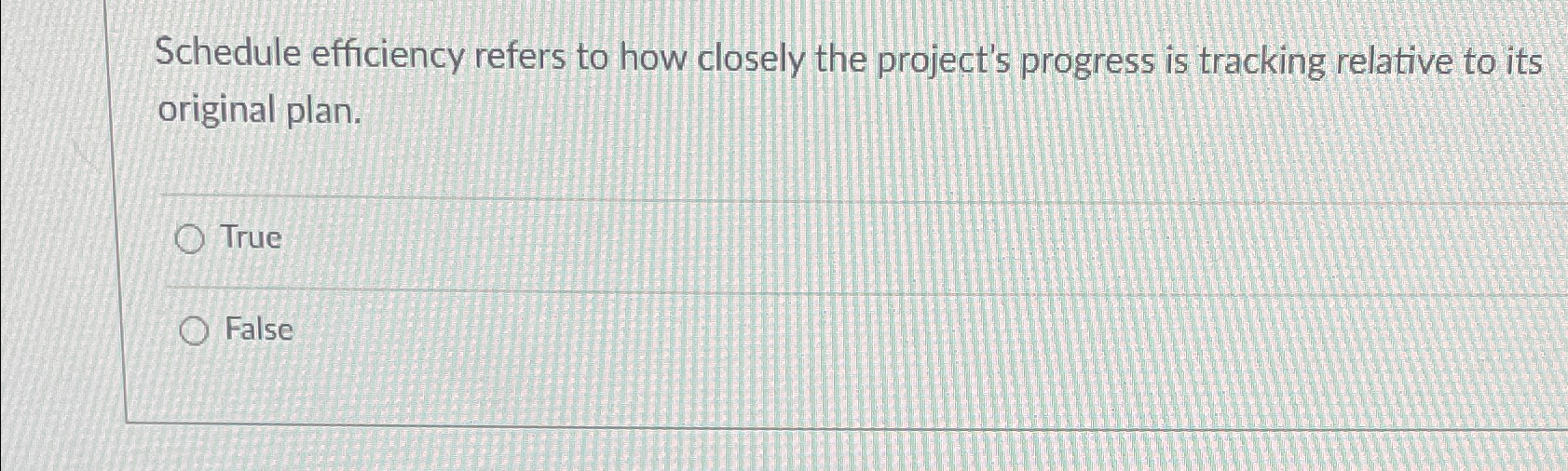 Solved Schedule efficiency refers to how closely the | Chegg.com