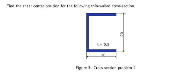 Solved Find the shear center position for the following | Chegg.com