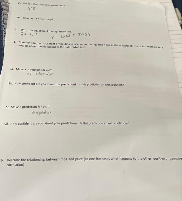 Solved Correlation and Regression Analysis The data below is | Chegg.com