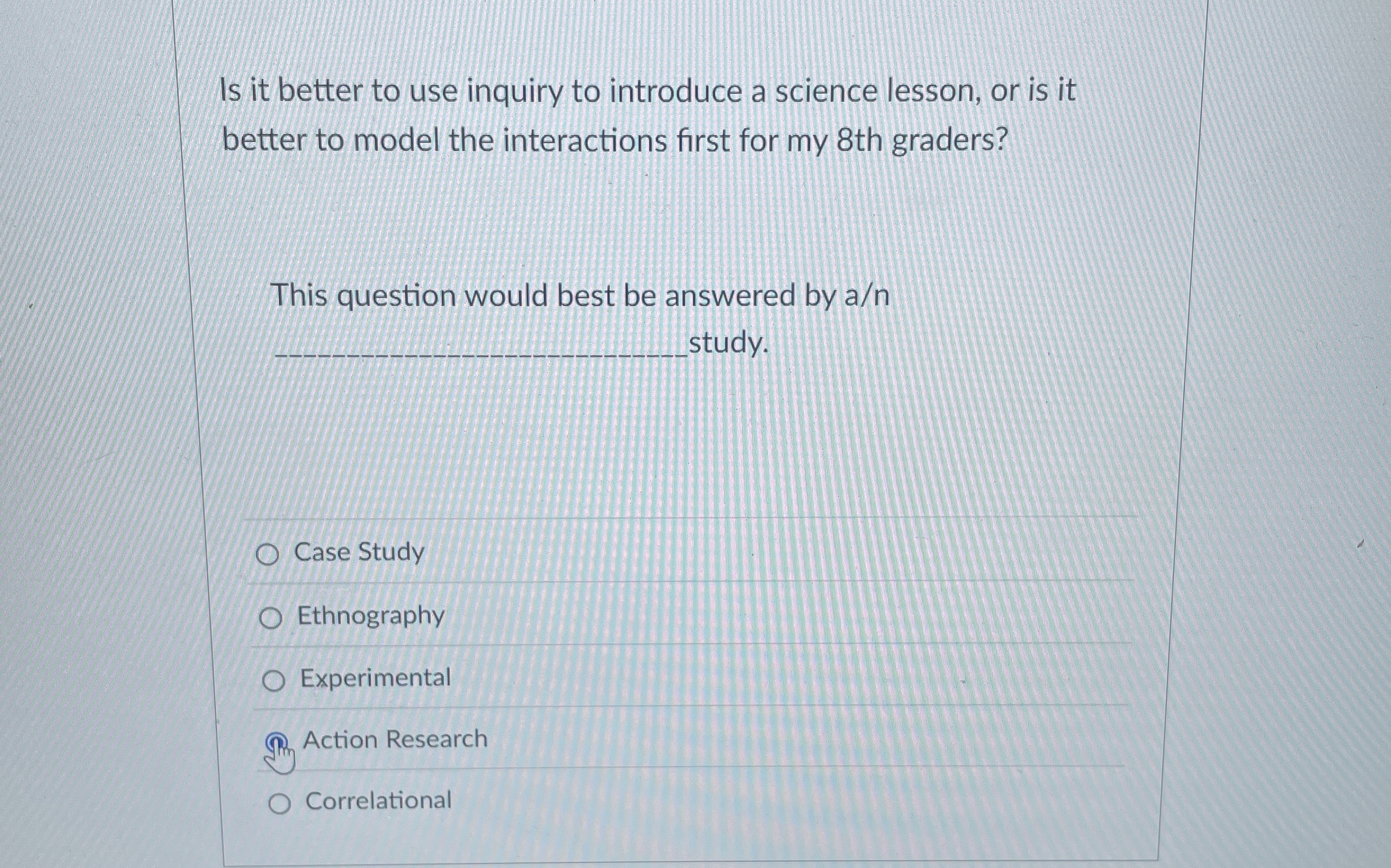 Solved Is it better to use inquiry to introduce a science | Chegg.com