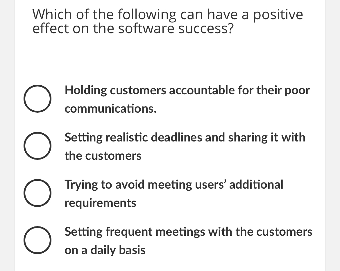 Solved Which of the following can have a positive effect on | Chegg.com