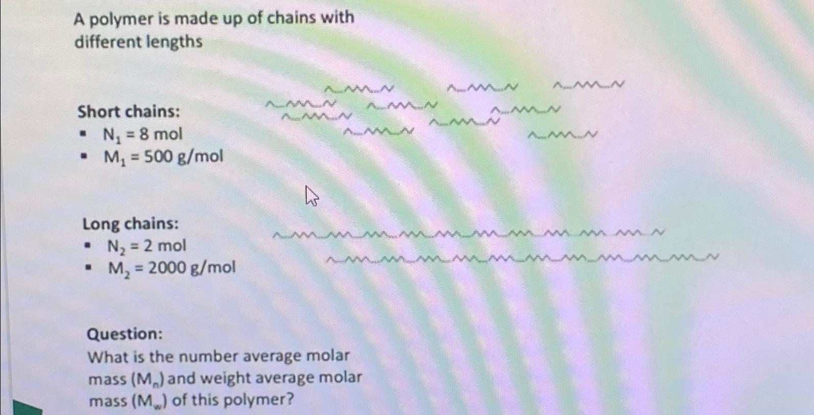 Solved A polymer is made up of chains with different | Chegg.com