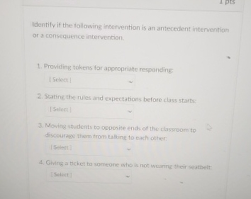 Solved Identify if the following intervention is an | Chegg.com