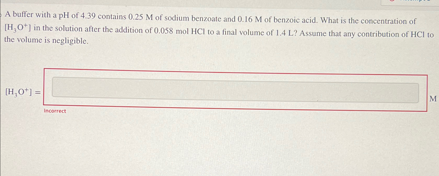 Solved A buffer with a pH of 4.39 ﻿contains 0.25M ﻿of sodium | Chegg.com