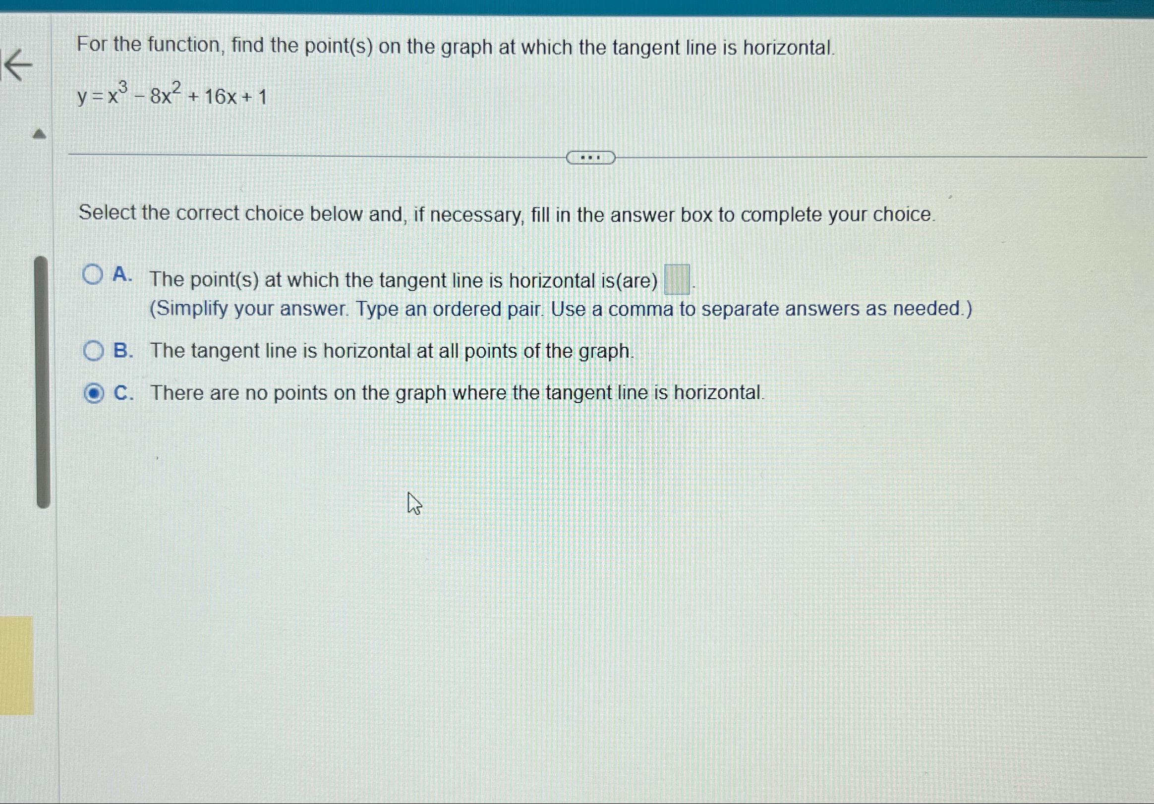 Solved For the function, find the point(s) ﻿on the graph at | Chegg.com