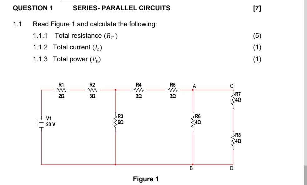 Solved QUESTION 1SERIES- ﻿PARALLEL CIRCUITS[7]1.1 ﻿Read | Chegg.com