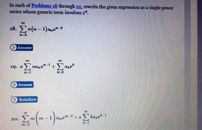 Solved In each of Problems 18 through 22, rewrite the given | Chegg.com