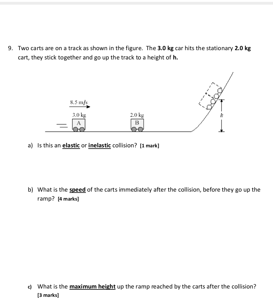 Solved Two carts are on a track as shown in the figure. The | Chegg.com