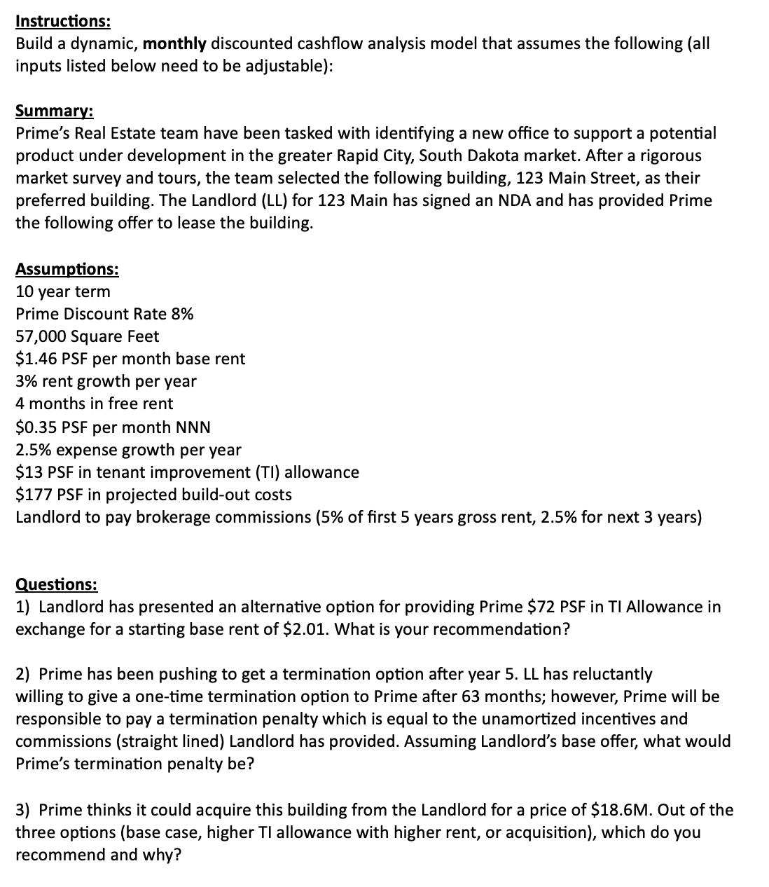 Solved Instructions:Build a dynamic, monthly discounted | Chegg.com