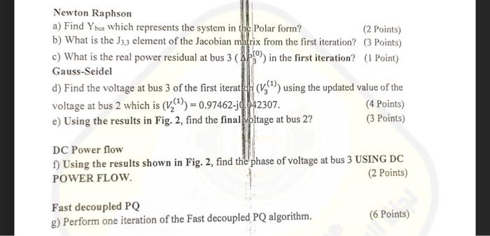 5) Fig.1 shows the one-line diagram of a simple 3-bus | Chegg.com