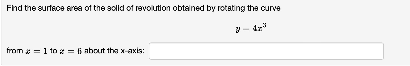 Solved Find the surface area of the solid of revolution | Chegg.com