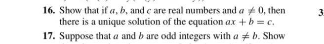 Solved Show that if a,b, ﻿and c ﻿are real numbers and a≠0, | Chegg.com