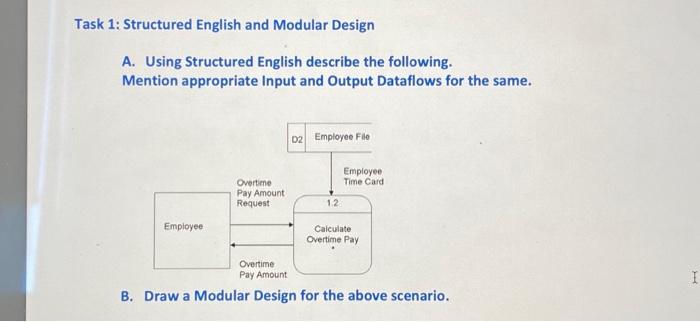 Solved sk 1: Structured English and Modular Design A. Using | Chegg.com