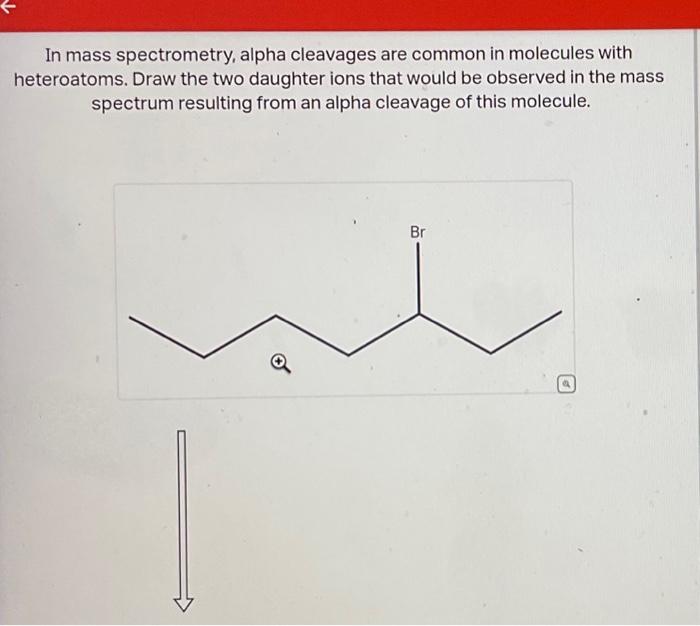 Solved In mass spectrometry, alpha cleavages are common in | Chegg.com