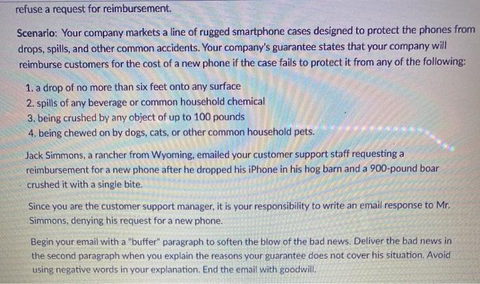 Solved I have to write an email reply in which I must | Chegg.com