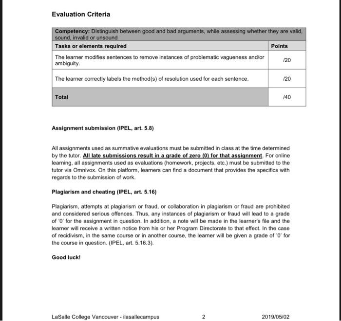 Instructions Resolving vagueness and ambiguity Each | Chegg.com