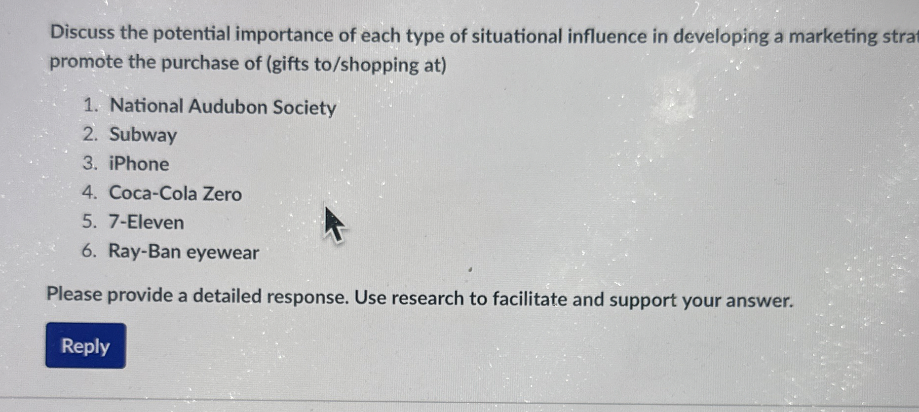 Solved Discuss the potential importance of each type of | Chegg.com