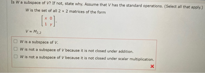 Solved Determine Whether The Set W Is A Subspace Of R3 With