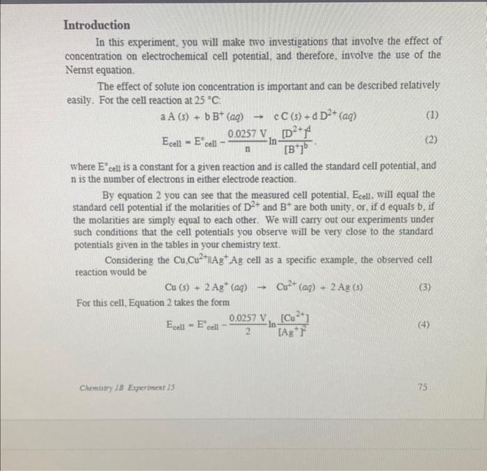 hello please help with calculations for part 2. i | Chegg.com