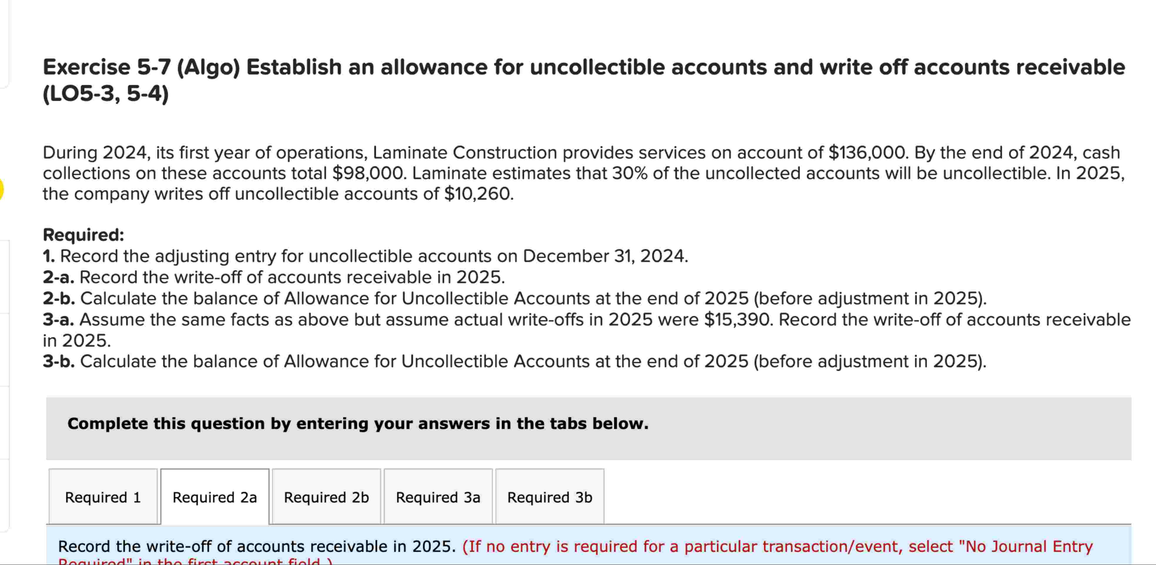 Solved Exercise 5-7 (Algo) ﻿Establish an allowance for | Chegg.com