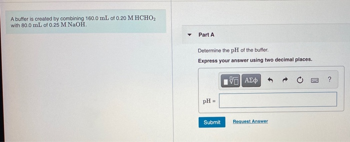 Solved A buffer is created by combining 160.0 mL of 0.20 M | Chegg.com