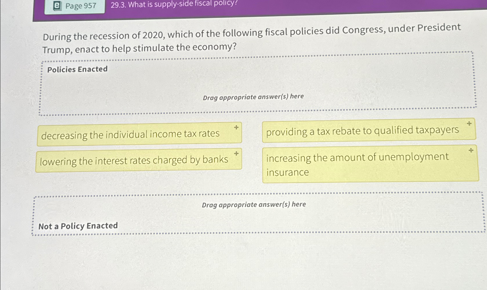 Solved 29.3. ﻿What is supply-side fiscal policy?During the | Chegg.com