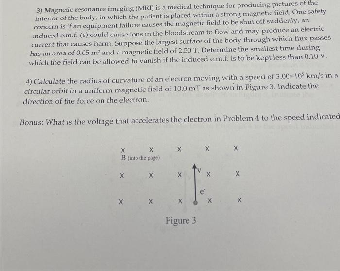 Solved 3) Magnetic resonance imaging (MRI) is a medical | Chegg.com