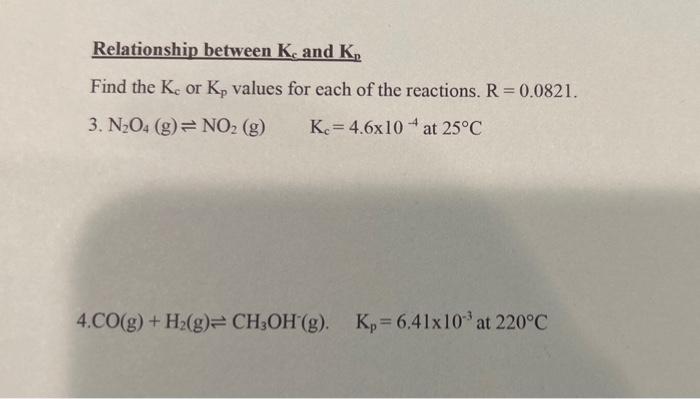 Solved Find the Kc or Kp values for each of the reactions. | Chegg.com