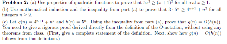 Solved Problem 2: (a) ﻿Use properties of quadratic functions | Chegg.com