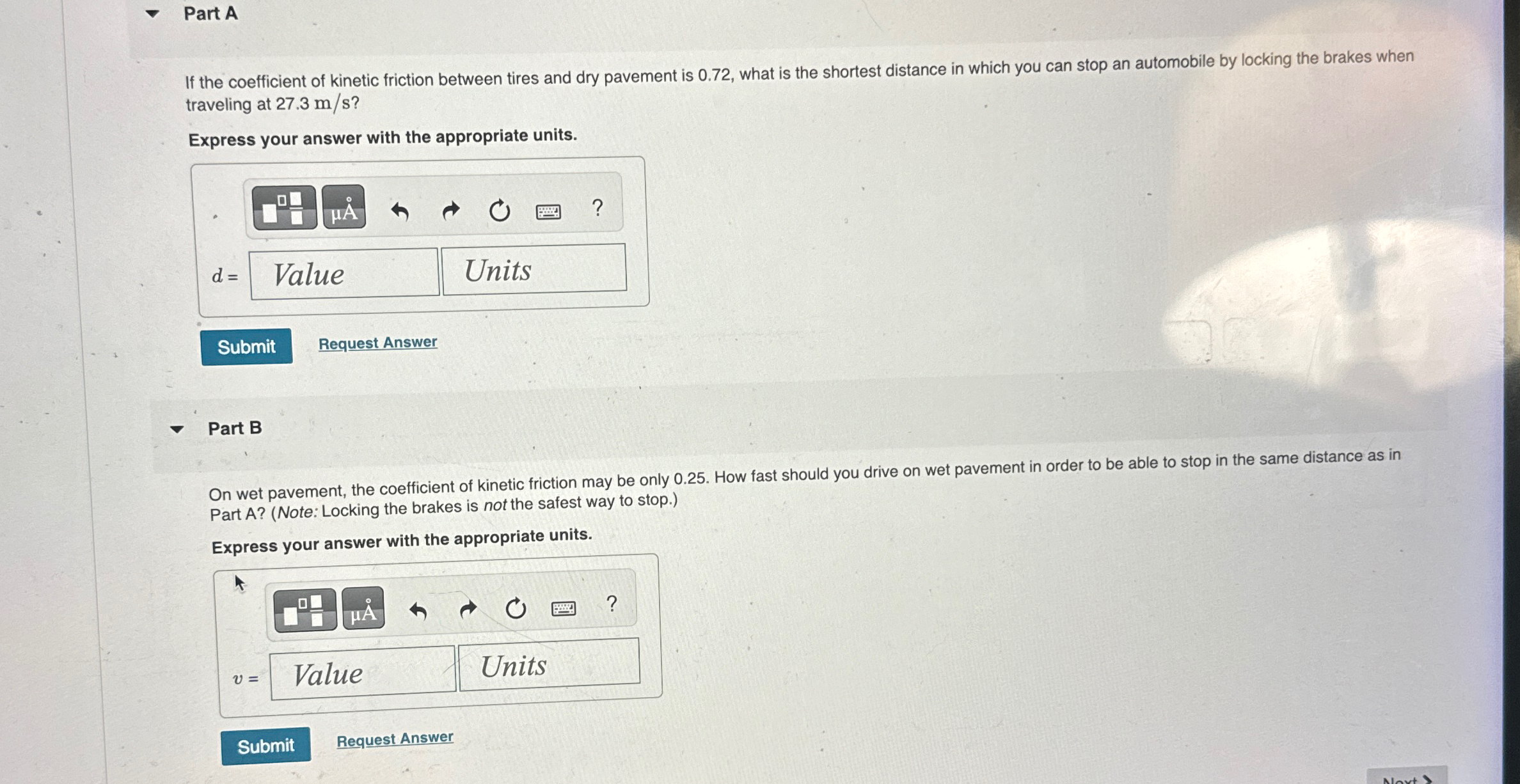 Solved Part AIf the coefficient of kinetic friction between | Chegg.com